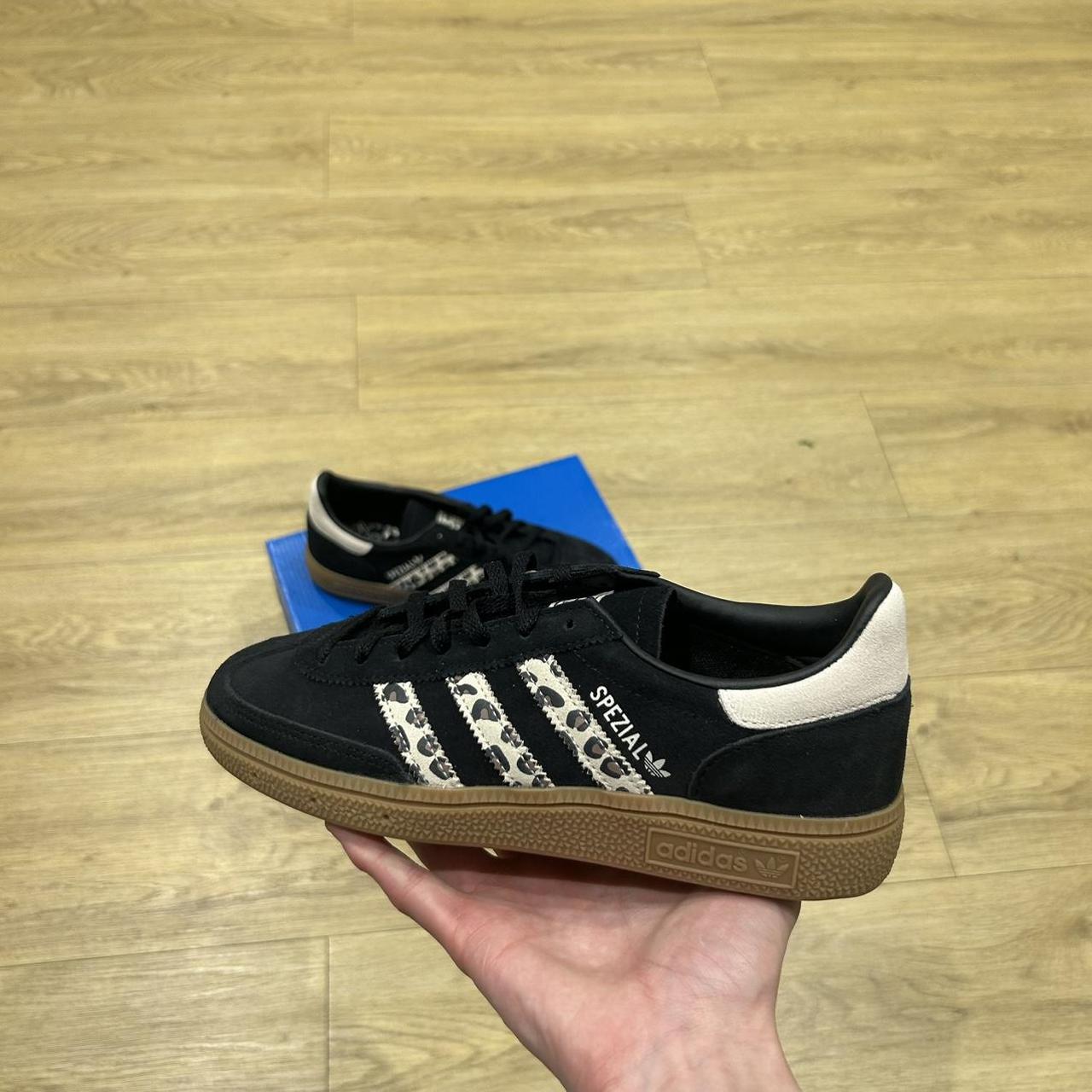 Handball spezial black wonder leopard white gum... | Depop