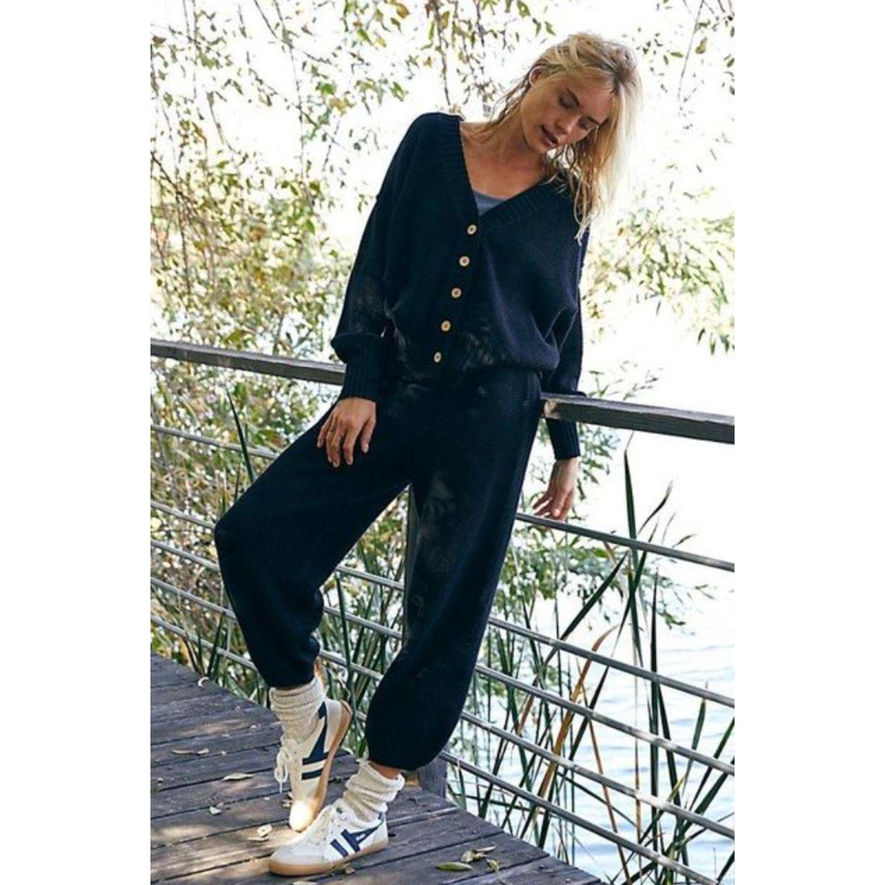 Free People Hailee Cardi Waffle Knit Sweater Set in... | Depop