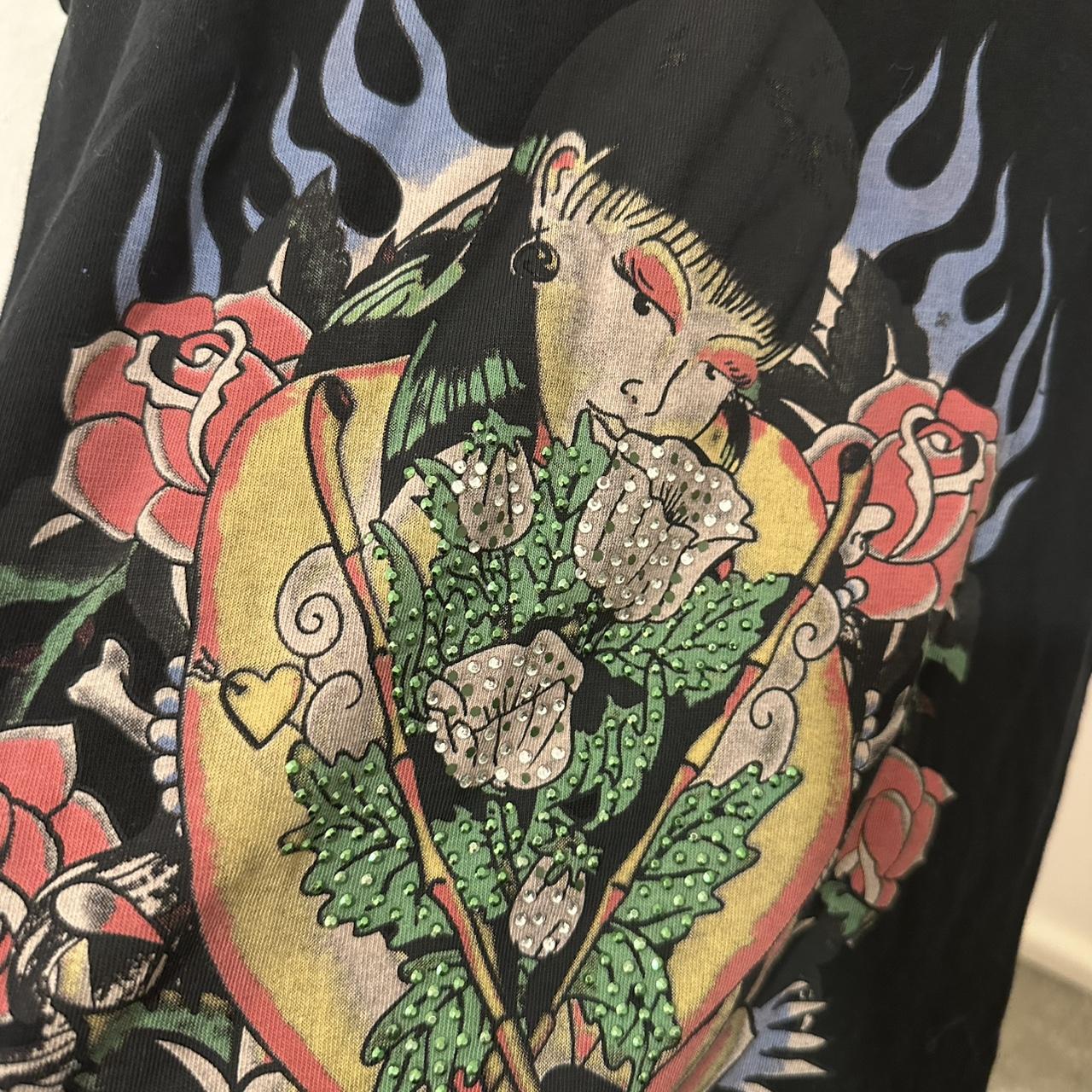 Ed Hardy Top I cut the label out Size... | Depop