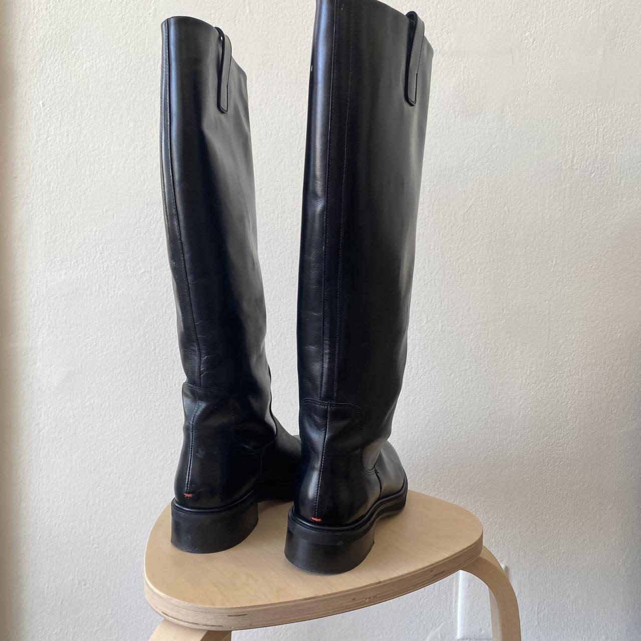 AYEDE BLACK HENRY RIDING BOOTS *tagged AD for... - Depop
