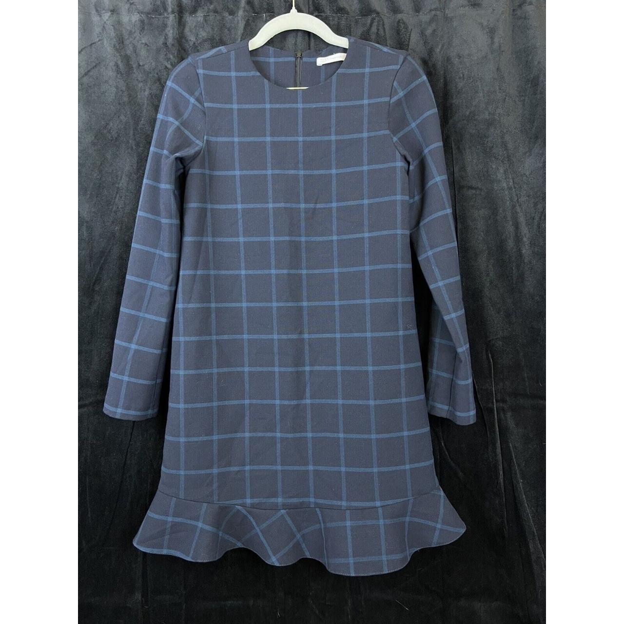Zara Plaid Dress With Ruffle Hem Size Xtra Small As... - Depop