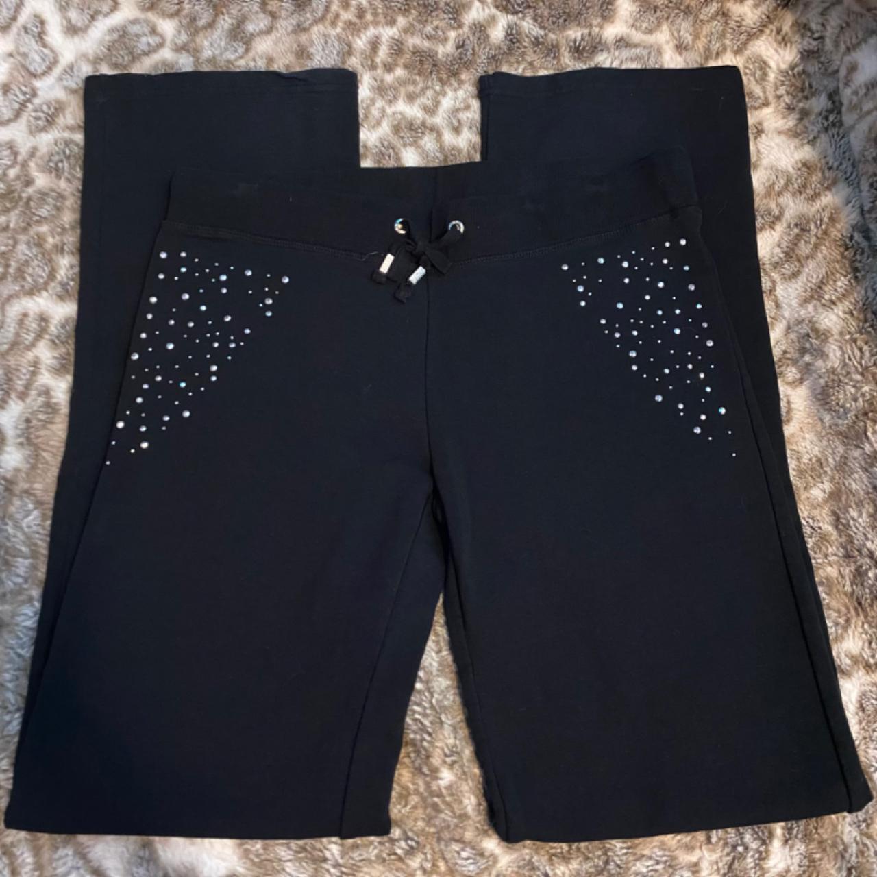 embellished BCBG track pants! these are soo cute... - Depop