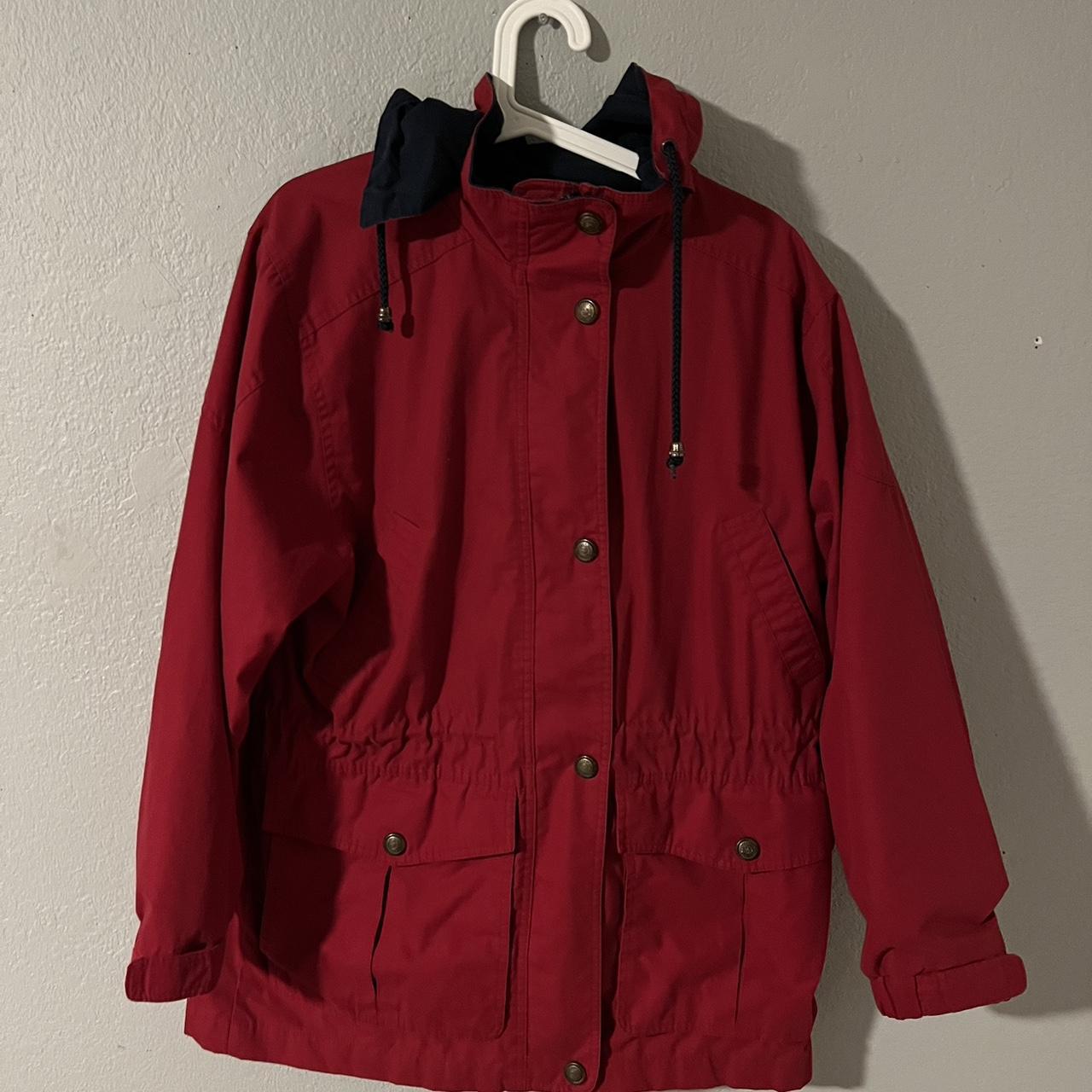 red pacific trail workwear jackets with detachable... - Depop