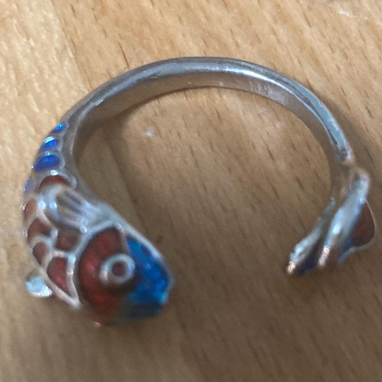 Cute y2k fish ring adjustable jewelry koi fish... - Depop