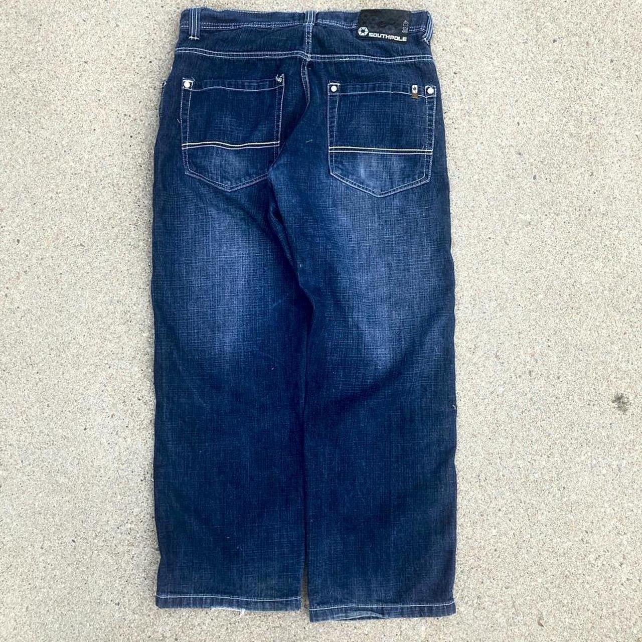 Vintage baggy y2k grunge emo Jnco style Southpoles... - Depop
