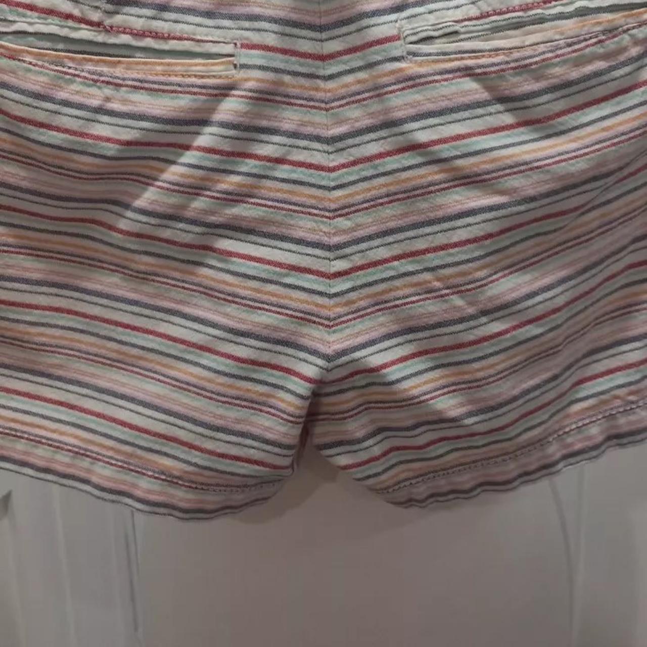 Gap Ladies Colorful Stripe Shorts Size 10 Waist 17... - Depop