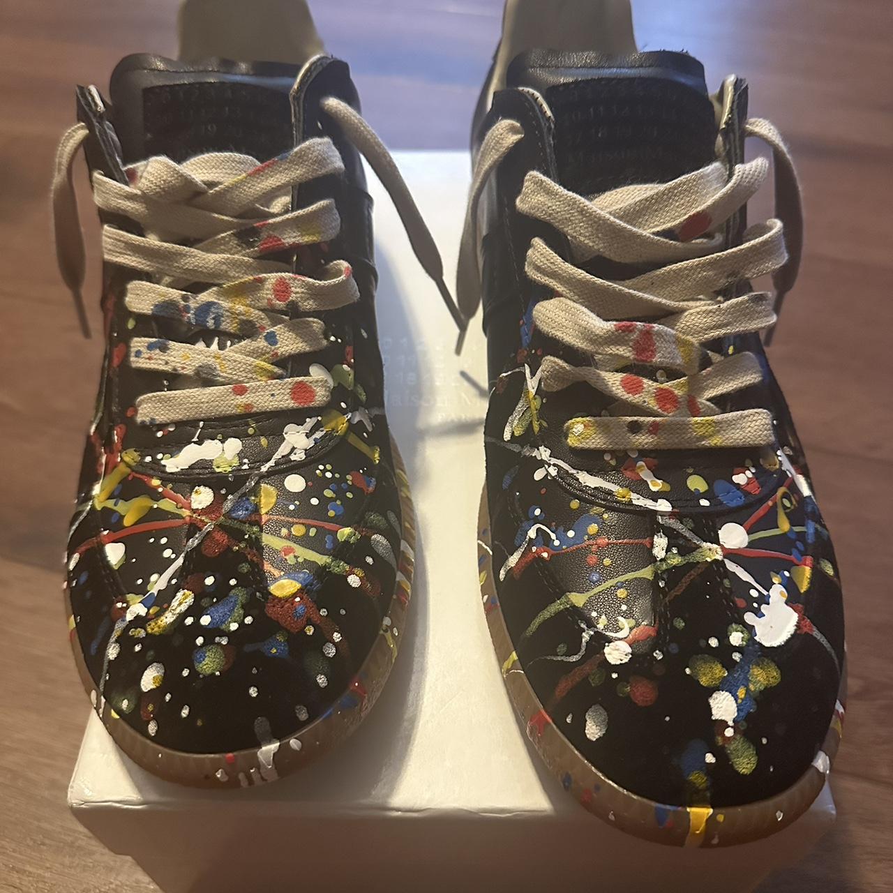 Maison Margiela paint splatter gats From Saks hmu... - Depop