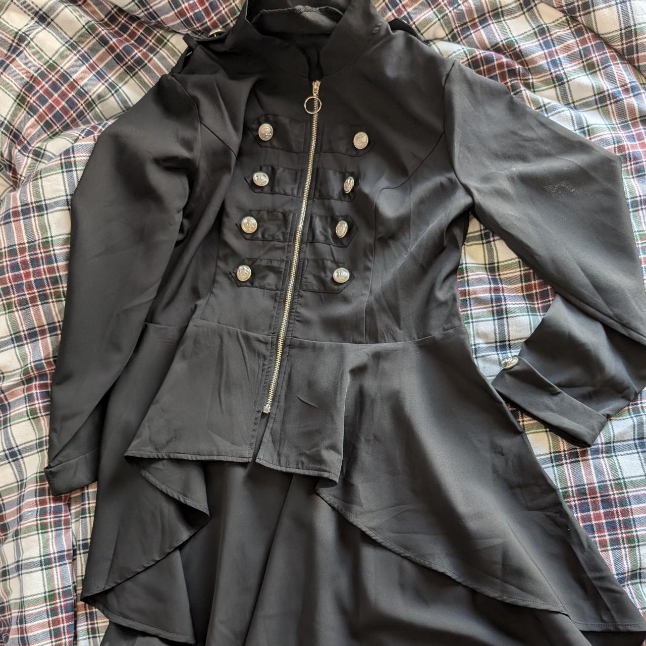 unisex vkei emo gothic/goth lightweight zip-up... | Depop