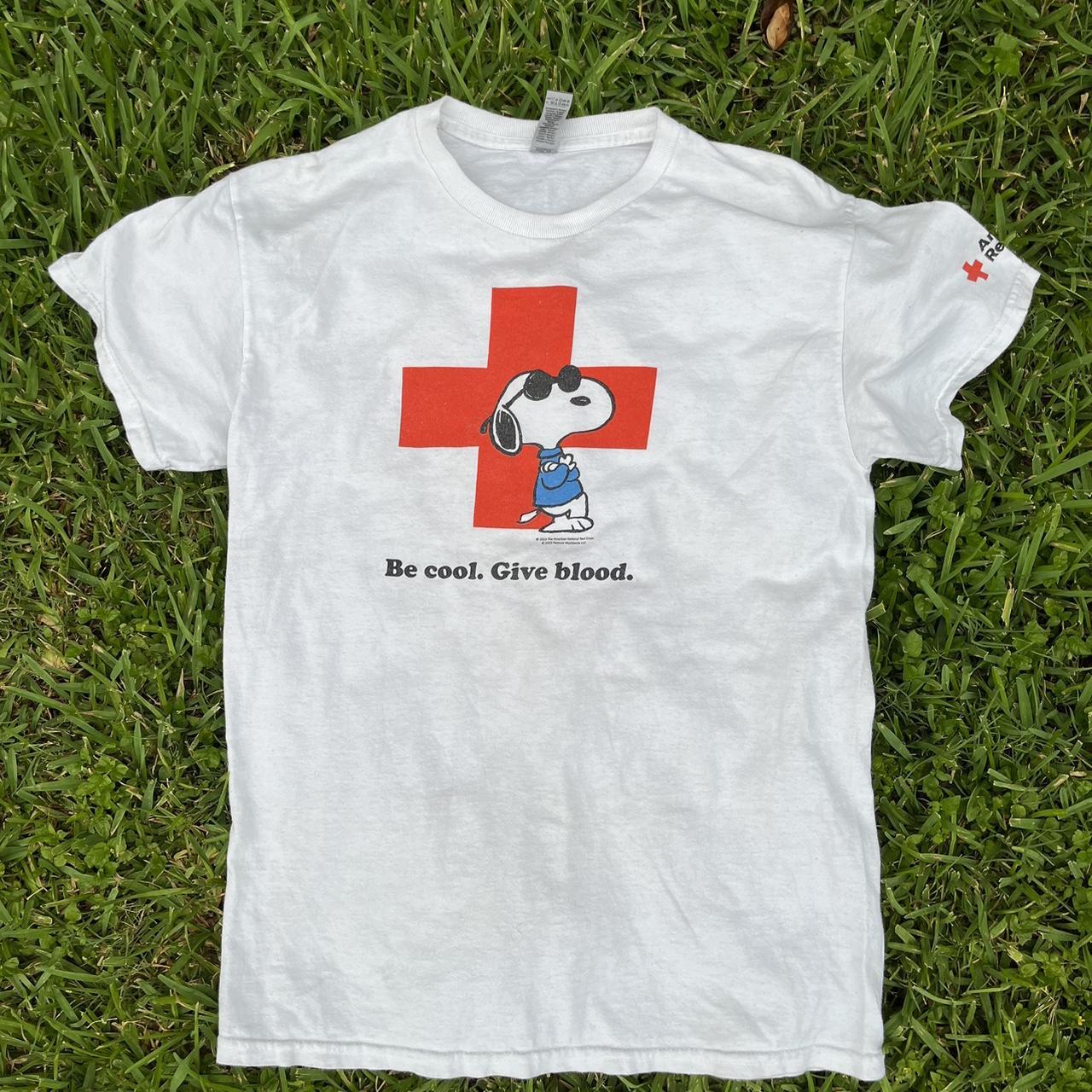 Rare Snoopy x Red Cross Shirt Paid for via blood... - Depop