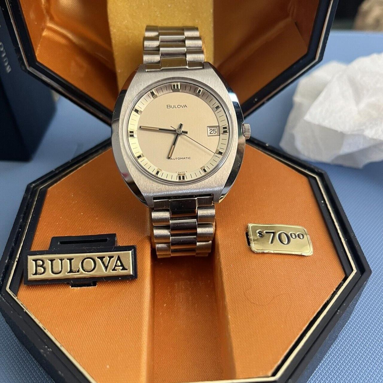 1973 vintage bulova automatic Senator mens watch new... - Depop