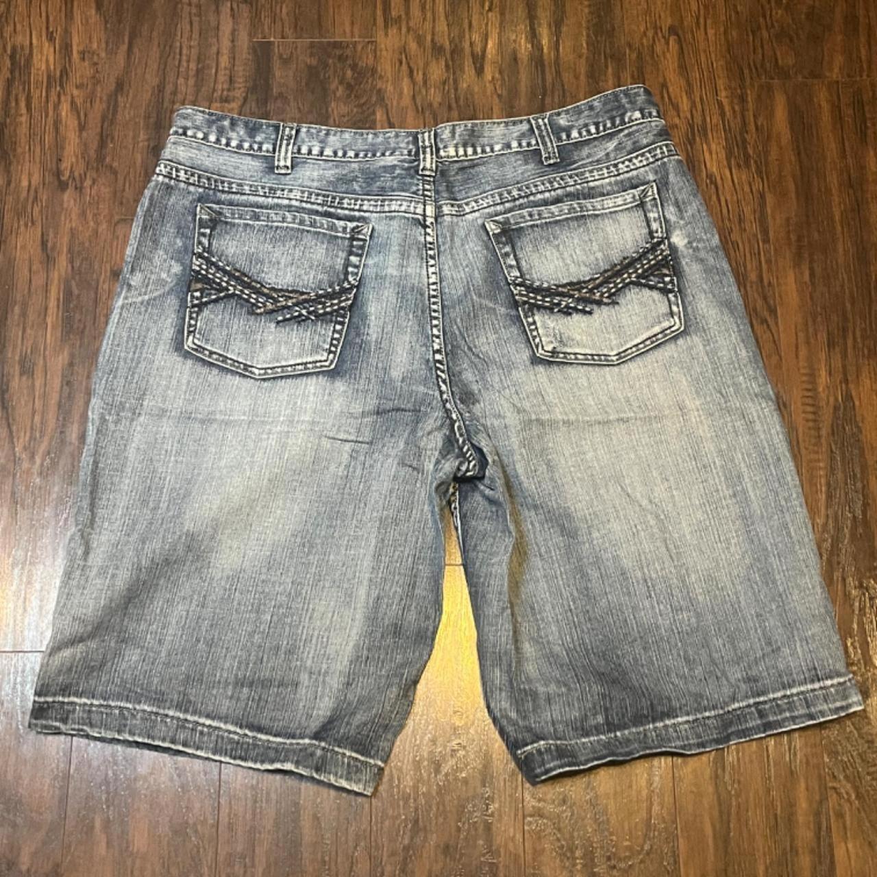 Helix jean shorts grunge baggyjeans emo... | Depop