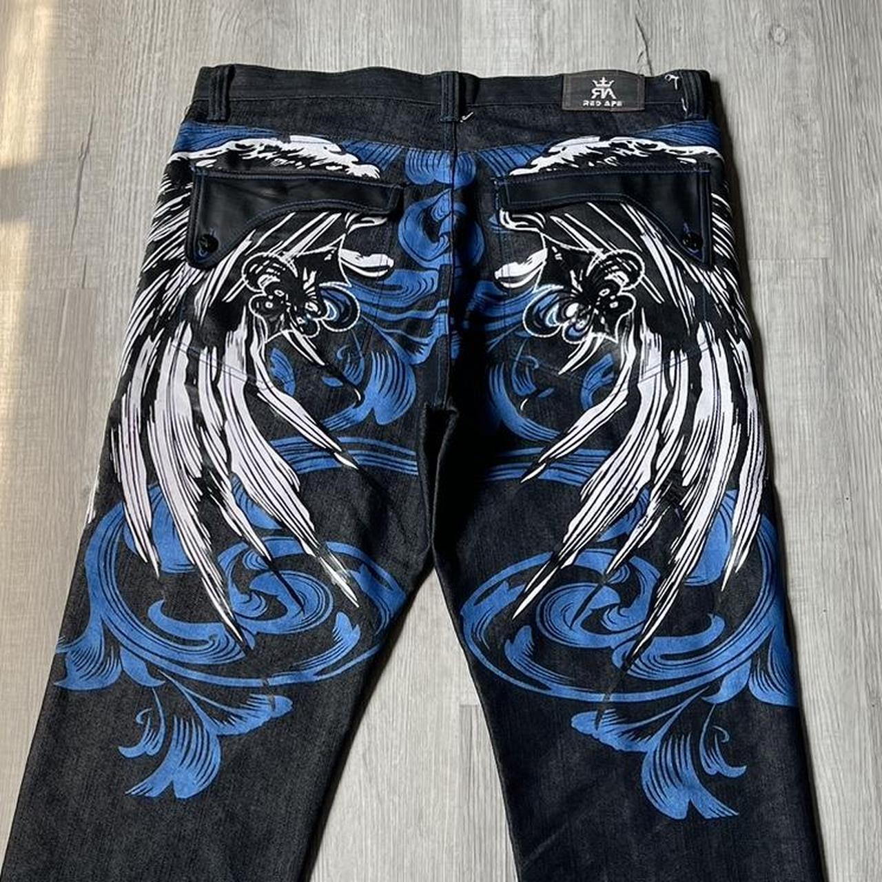 Red ape jeans🦍 - new with tags - worn a few times... - Depop