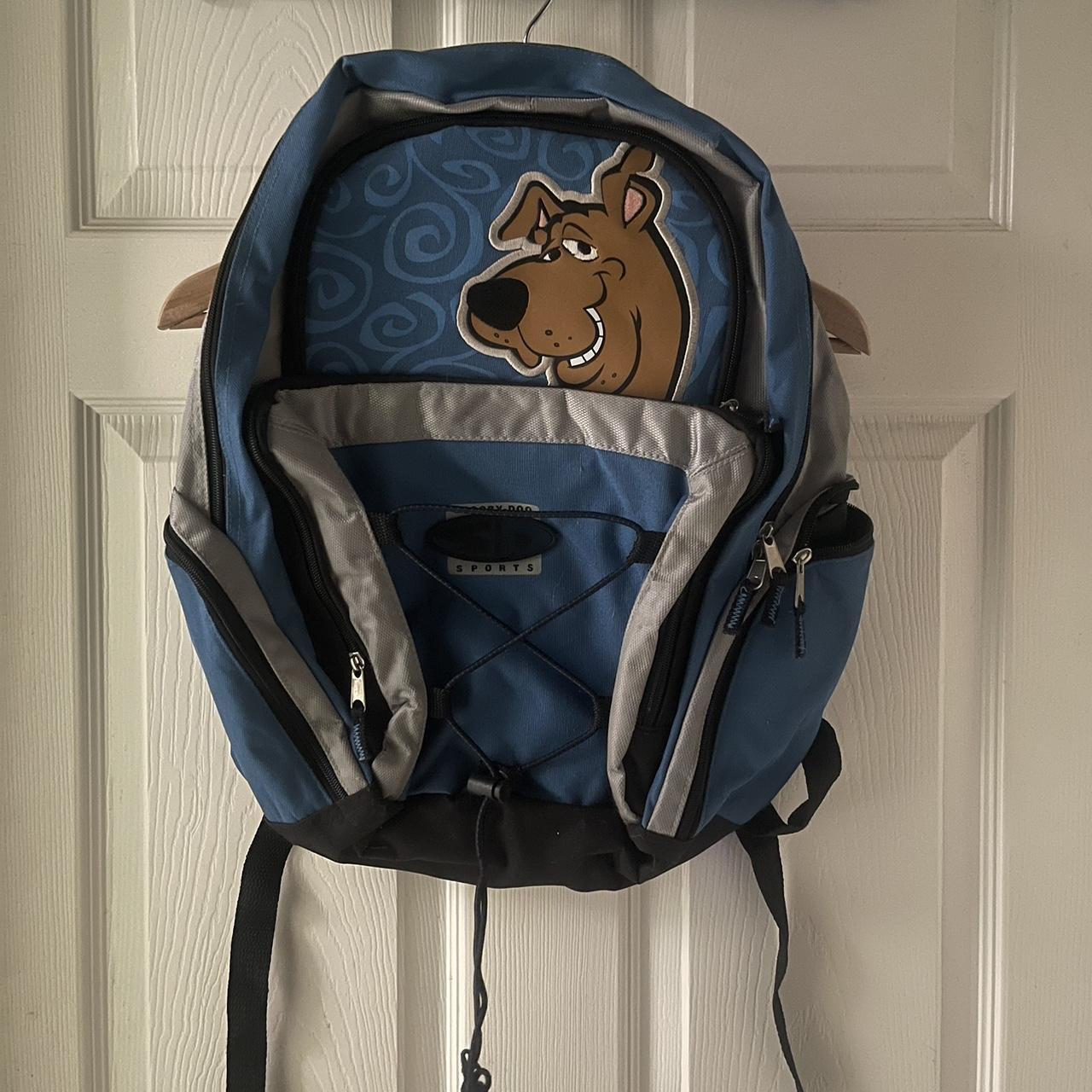 Vintage Scooby-Doo blue men’s backpack with... - Depop