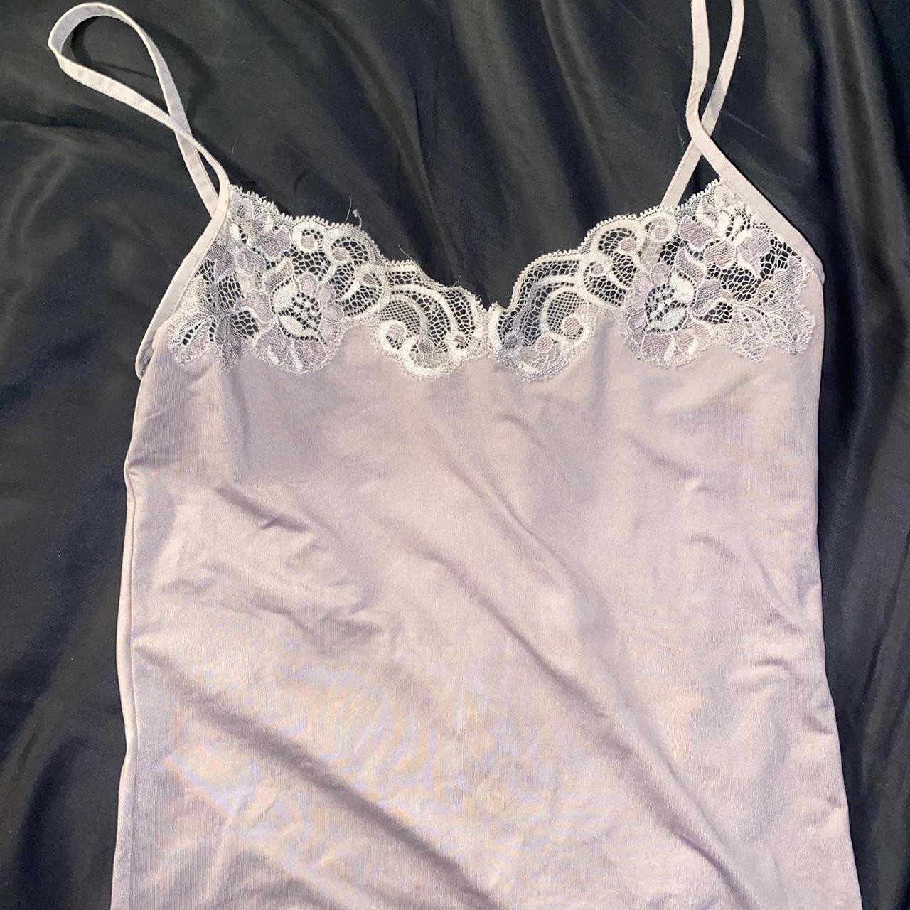 super cute dainty lace trim singlet 💜 a really... - Depop