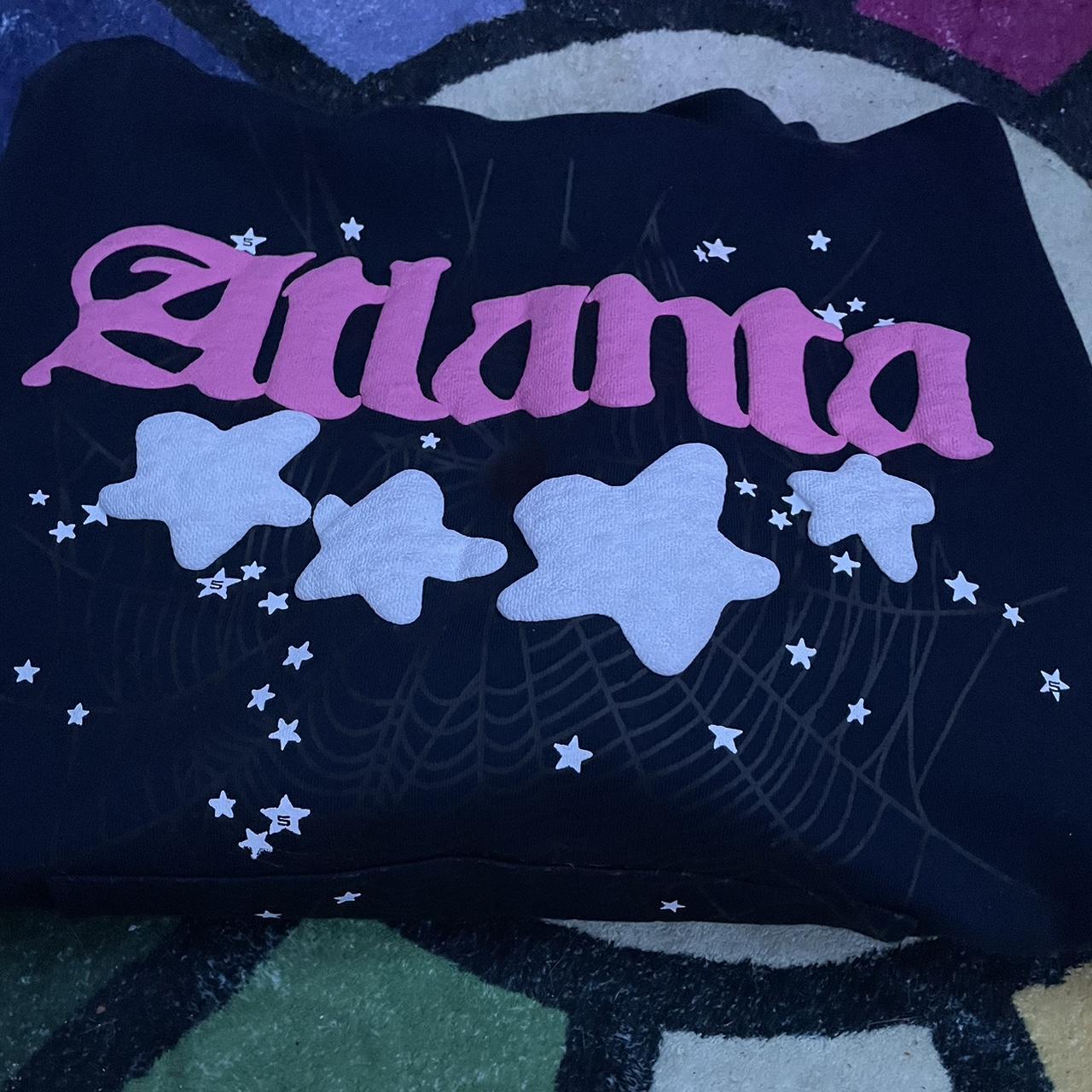 navy blue atlanta spider hoodie - Depop
