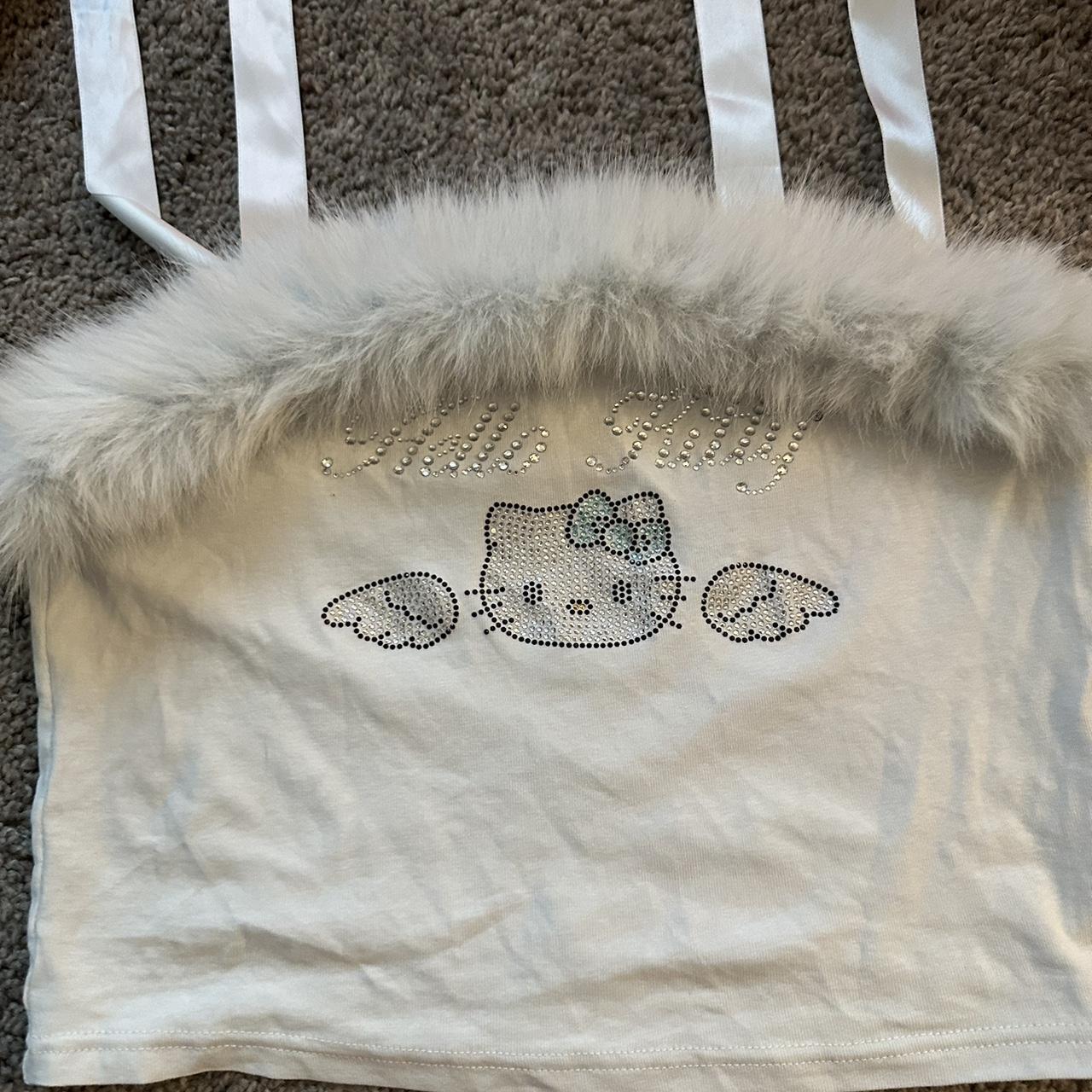 Medium size light blue hello kitty shirt. - Depop