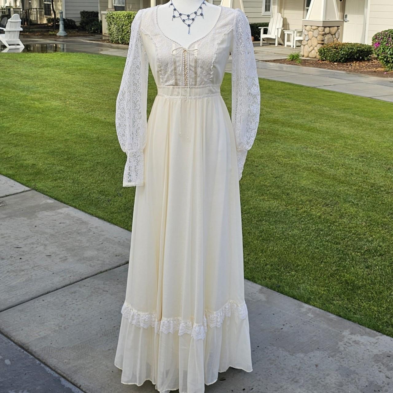 Vintage 70s Gold Label Gunne Sax By Jessica Lace... - Depop