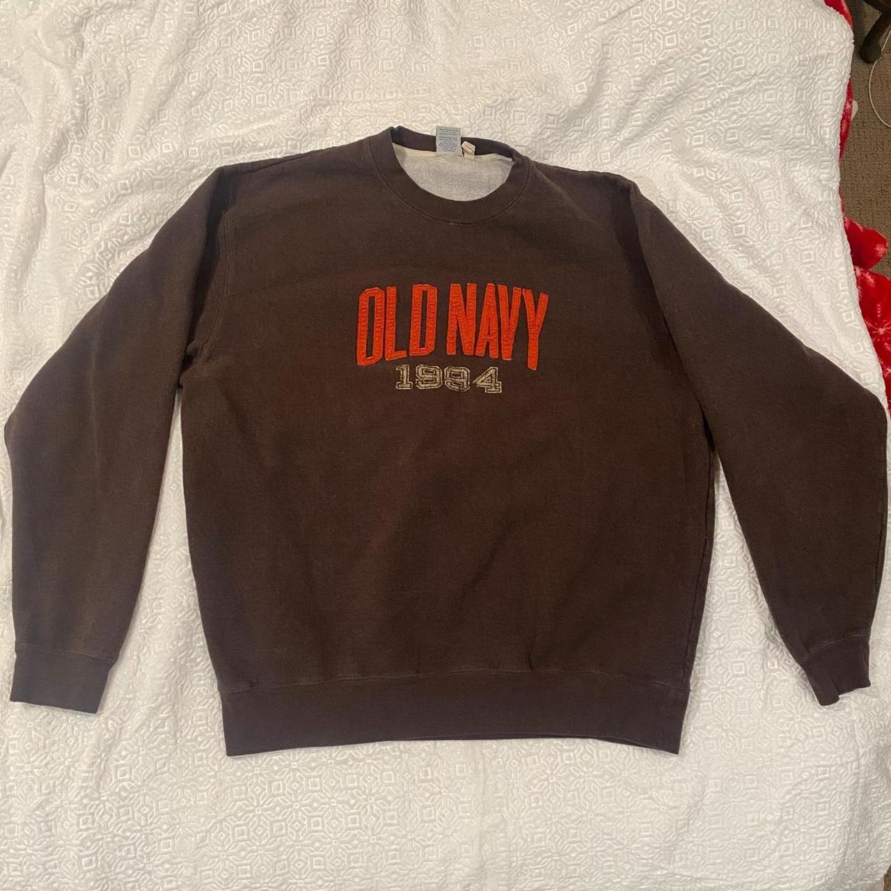 Brown Old Navy crew neck - Depop