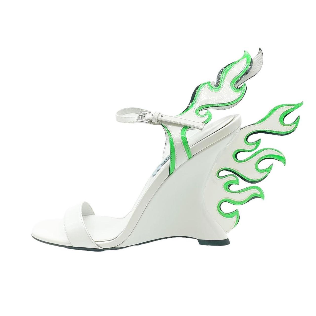 Prada Heels - Authentic Prada Flame Heels Sandals in... - Depop