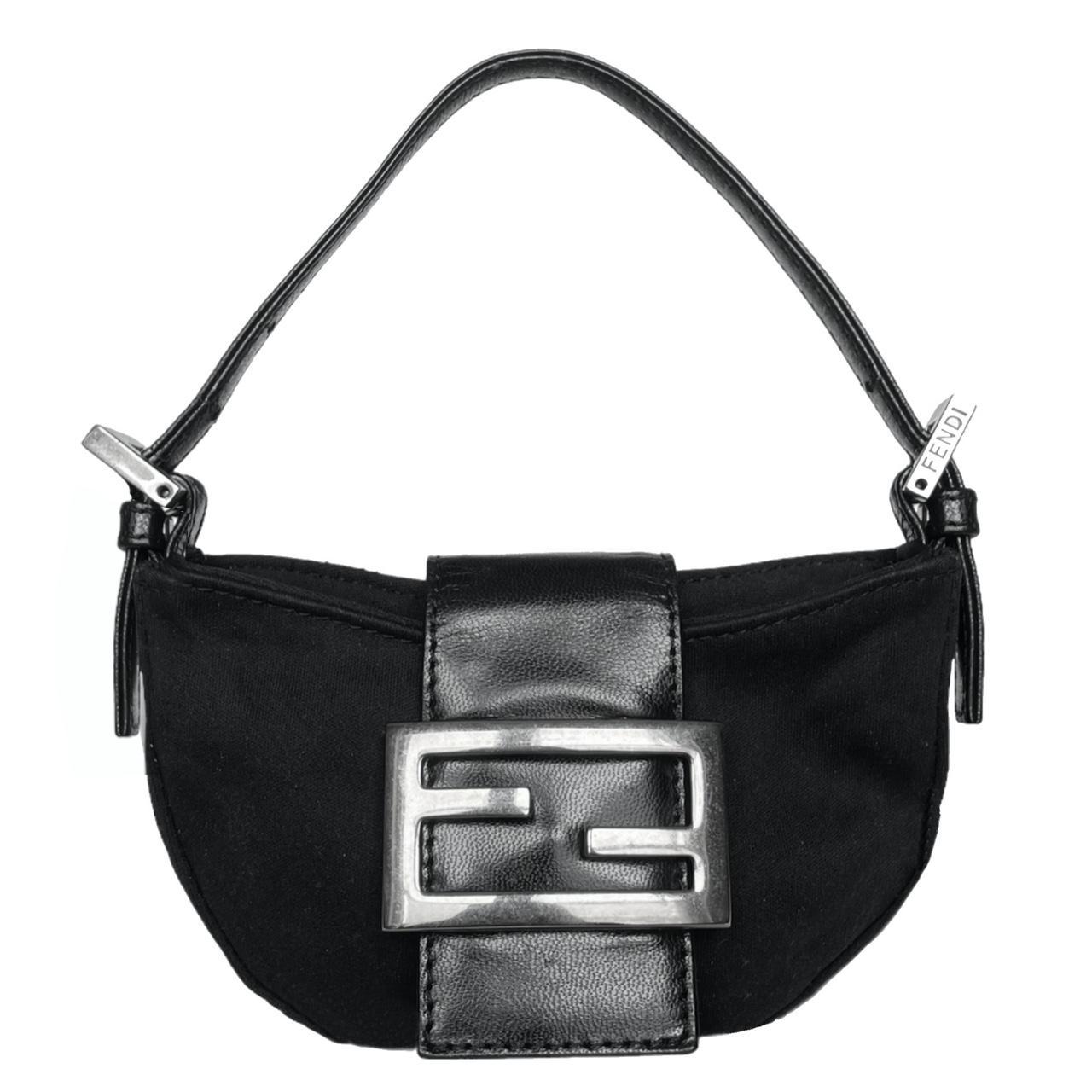 Fendi Women's Black and Silver Bag | Depop