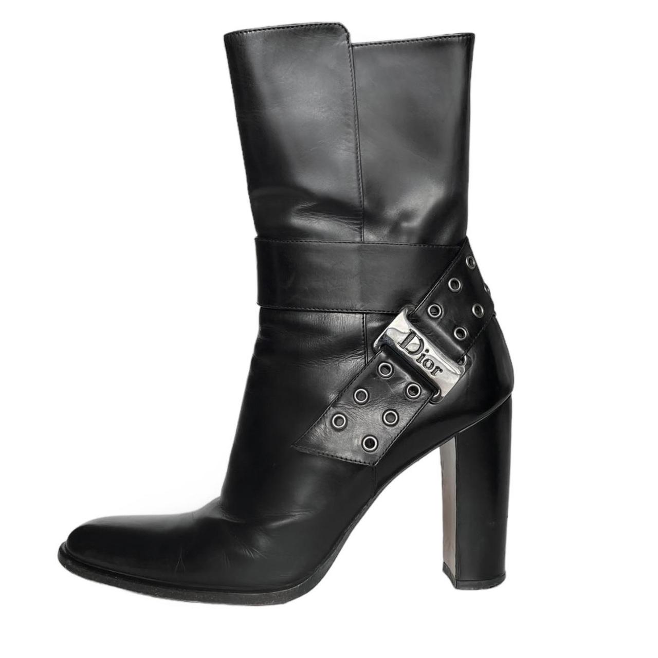 Dior Boots - Authentic Dior Buckle Logo Heeled Boots... - Depop