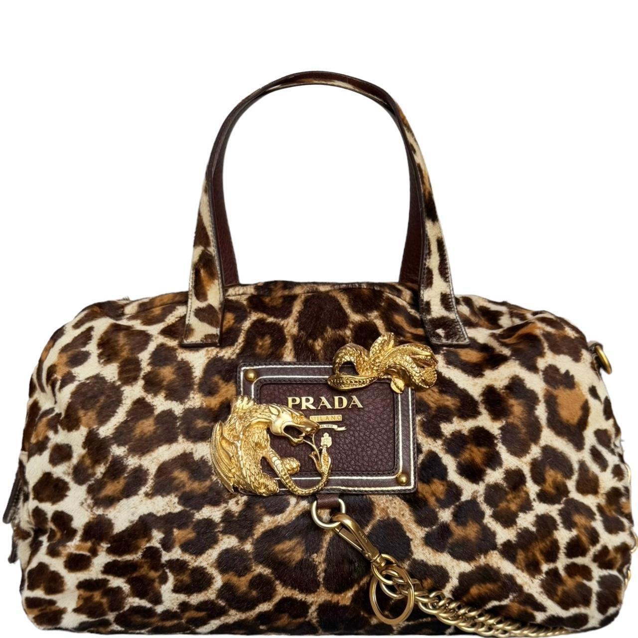 Prada Bag - Authentic Prada Leopard Print Calfskin... | Depop