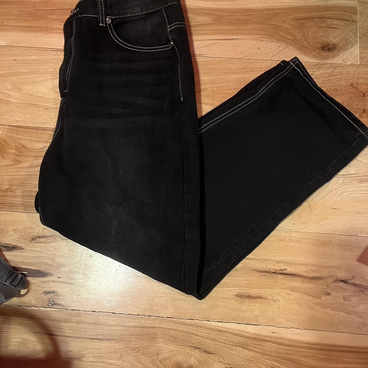 Black baggy play bigg jeans. Barely worn no flaws.... - Depop