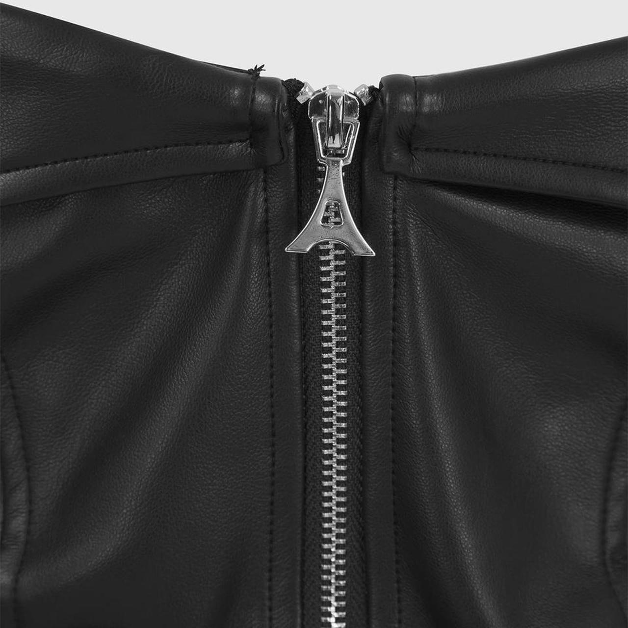 Maniere De Voir Biker Moto Corset -Black, Vegan... - Depop