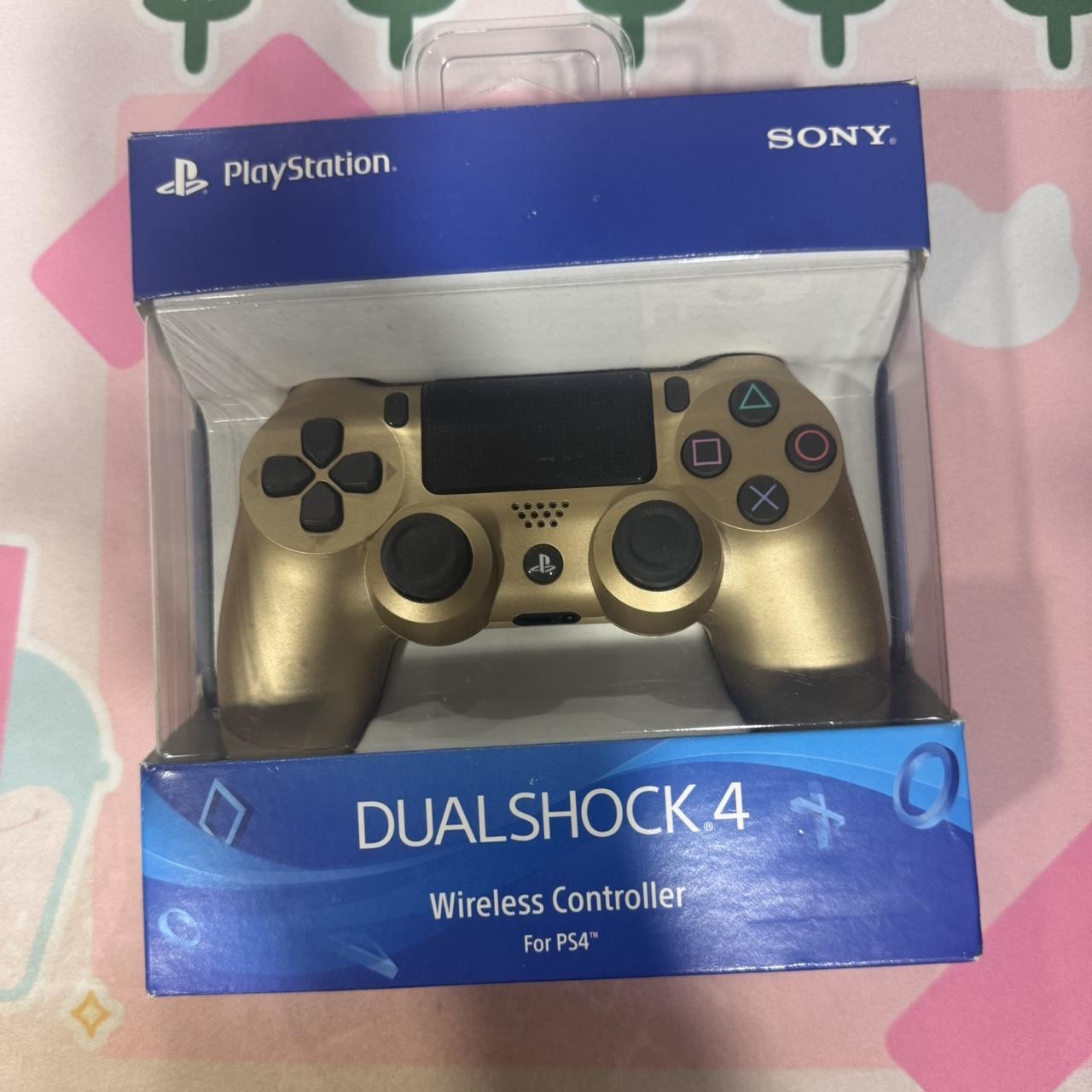 Gold DualShock 4 controller for PS4 Used twice,... | Depop