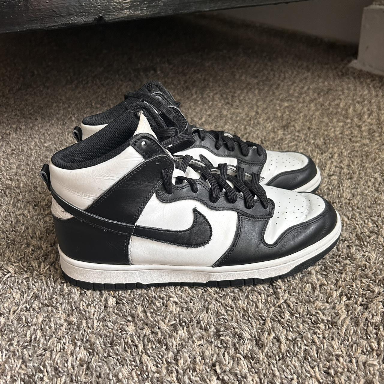 mens high top panda dunks! size 9.5. obvious signs... - Depop