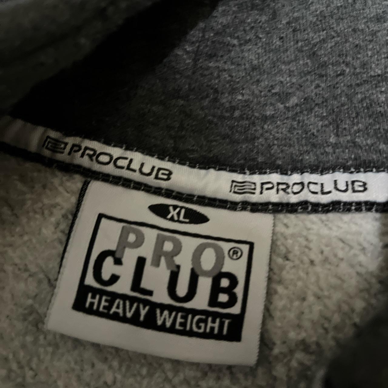 vintage charcoal heavyweight proclub zip up, good... - Depop