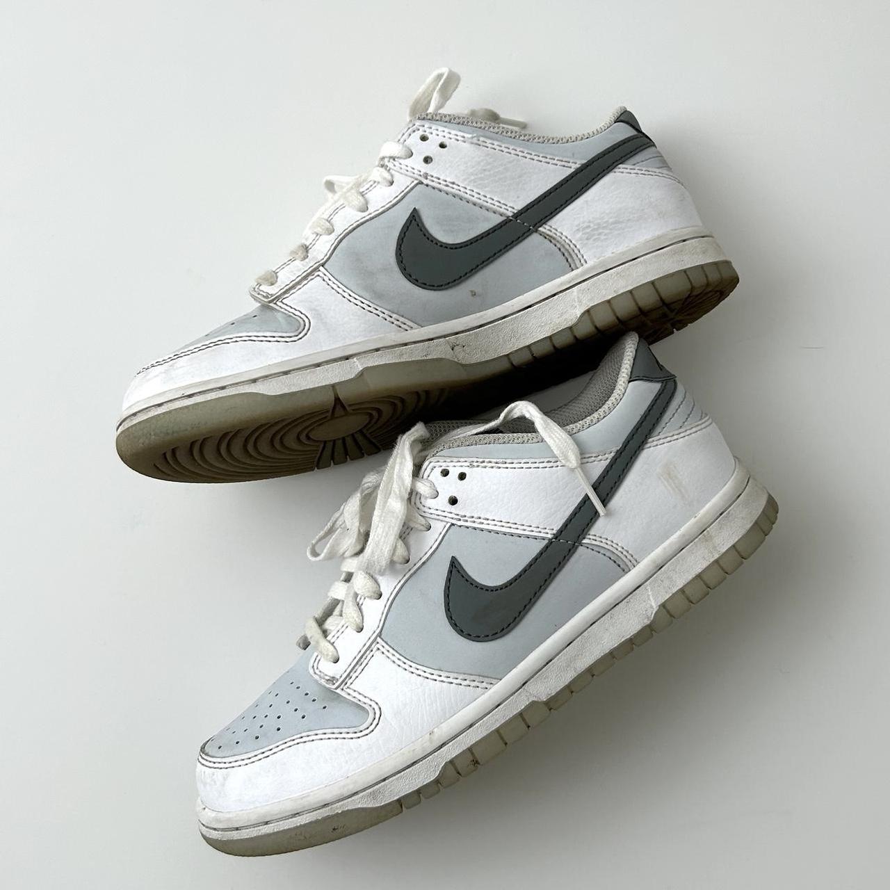 Nike Dunk Low Panda trainers in white and grey - Depop