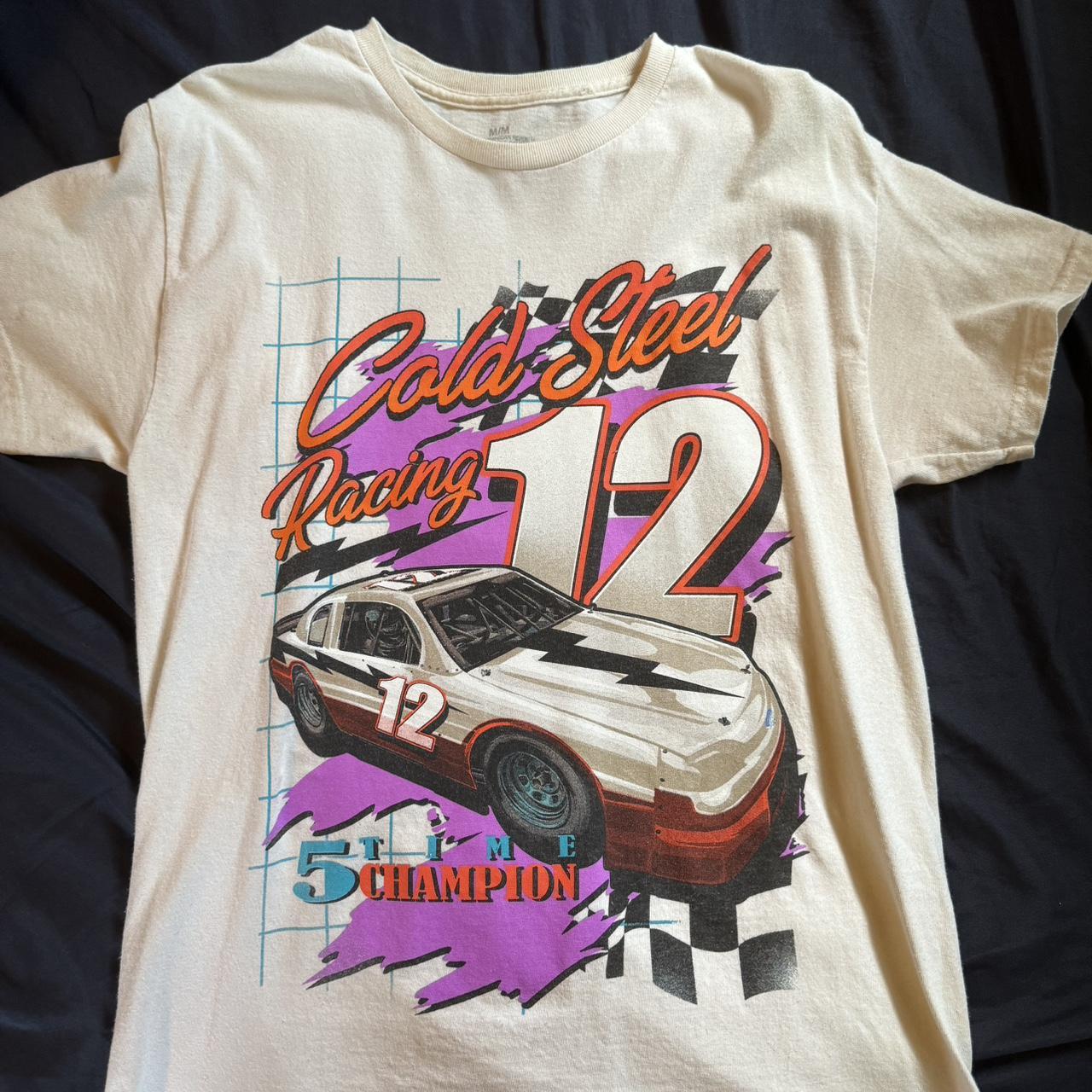 medium nascar graphic tee - Depop