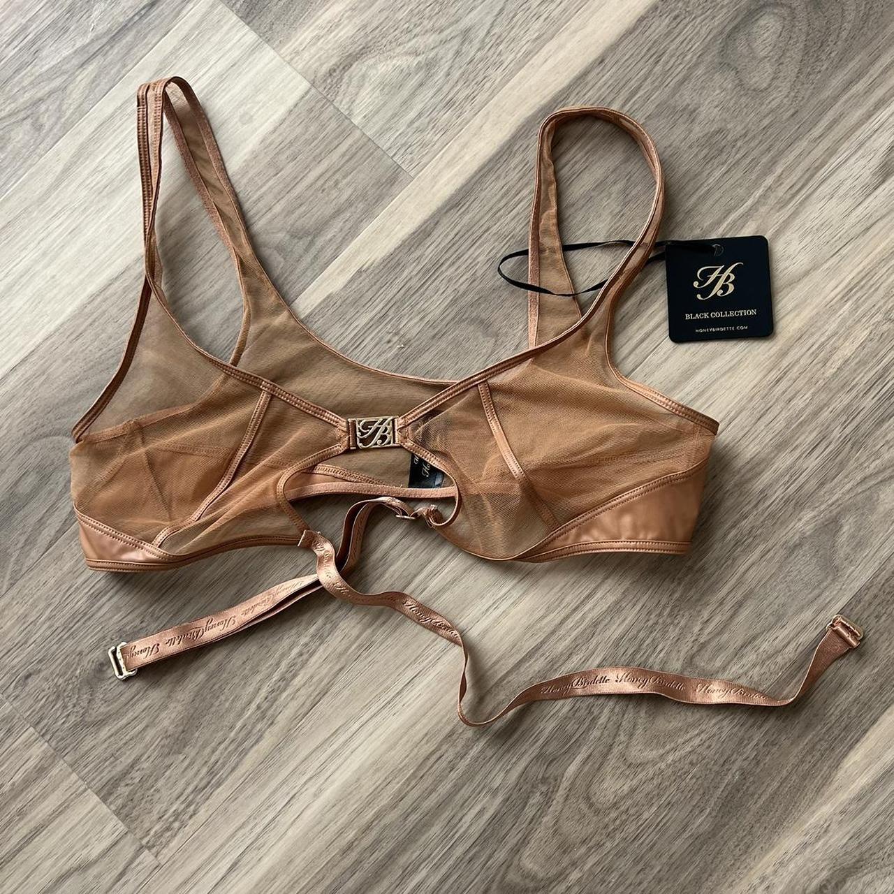 Emily Toffee Bralette Beautiful sheer bralette with... - Depop