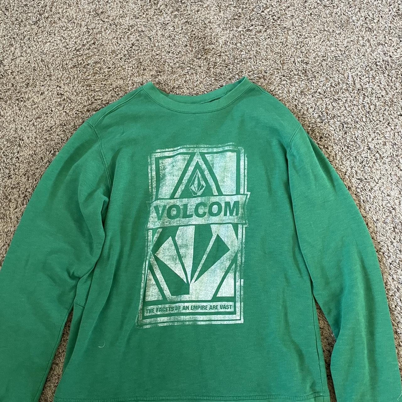 VOLCOM crewneck 💎 green large vintage... - Depop