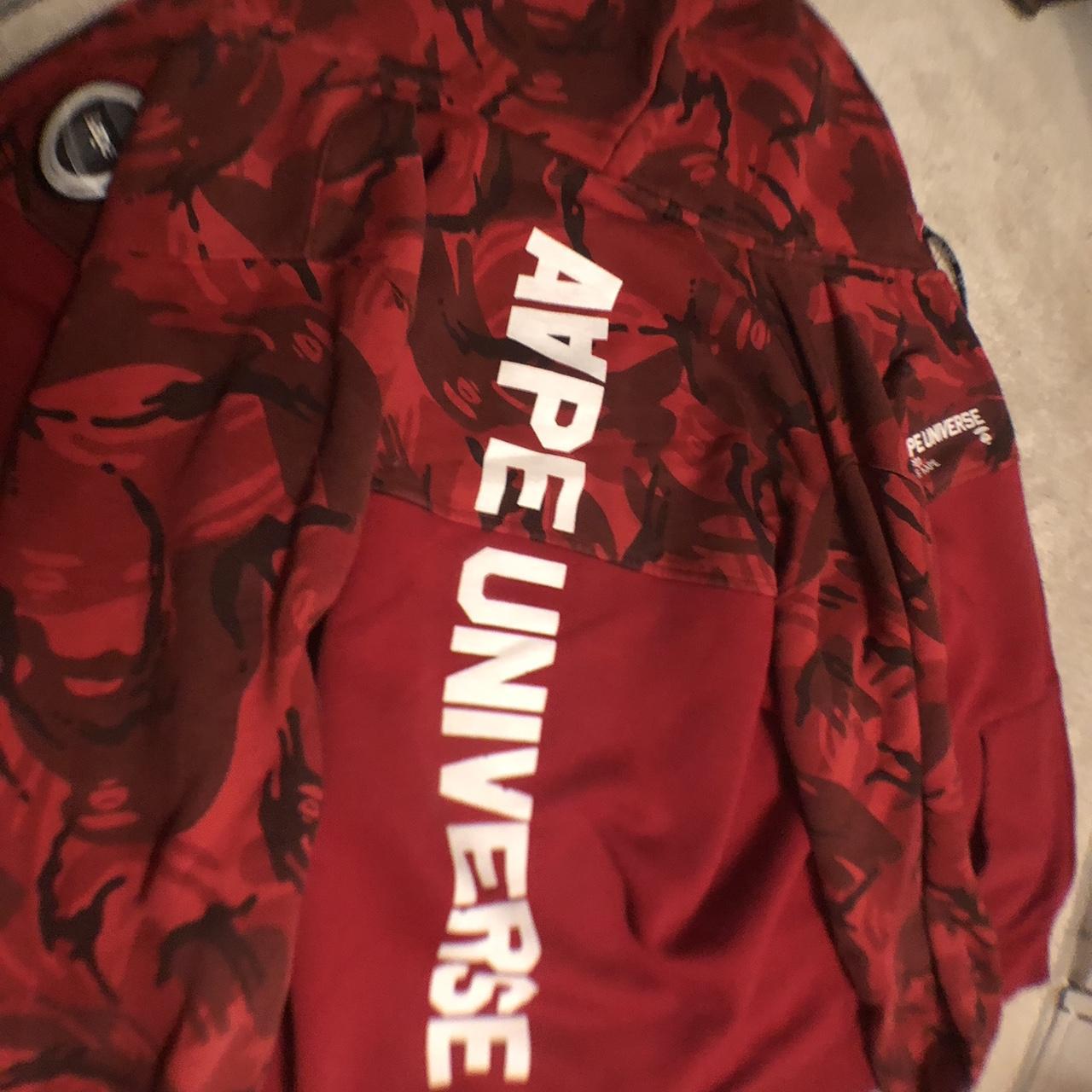Aape A Bathing Aape Bape Red Camo Hoodie #bape #aape... - Depop