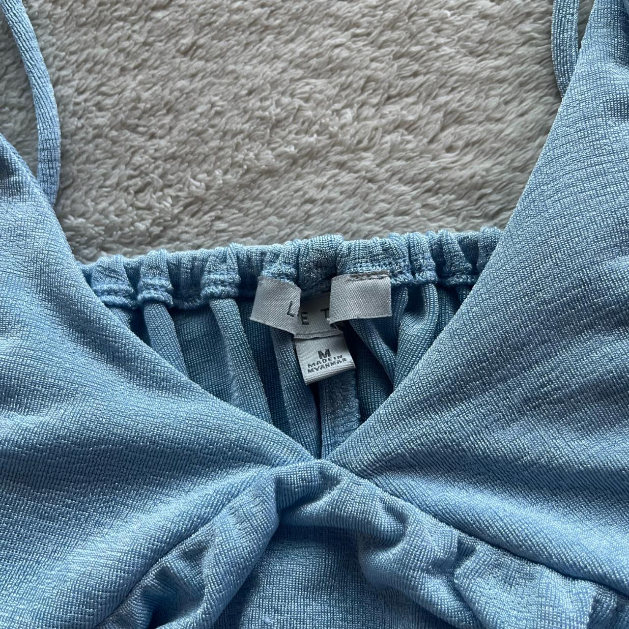 light blue flowy top sized - S/M #milkmaid... - Depop