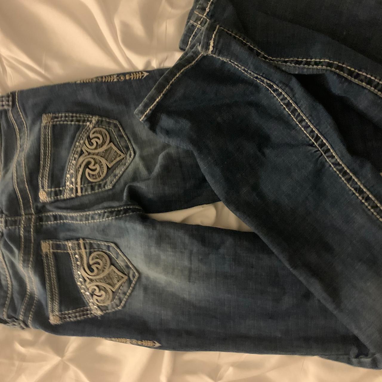 affliction 2000s jeans!! so cute and many little... - Depop