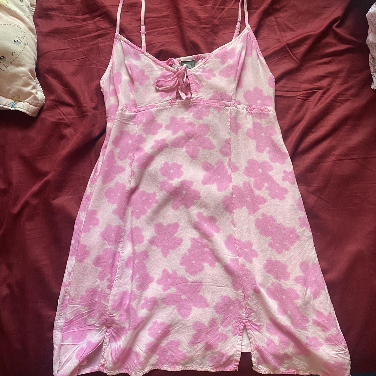 Cute pink flower pattern mini dress from Wild Fable... - Depop