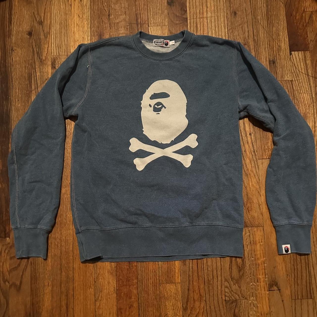A Bathing Ape Pirate Shop Crewneck Size L • Light... - Depop