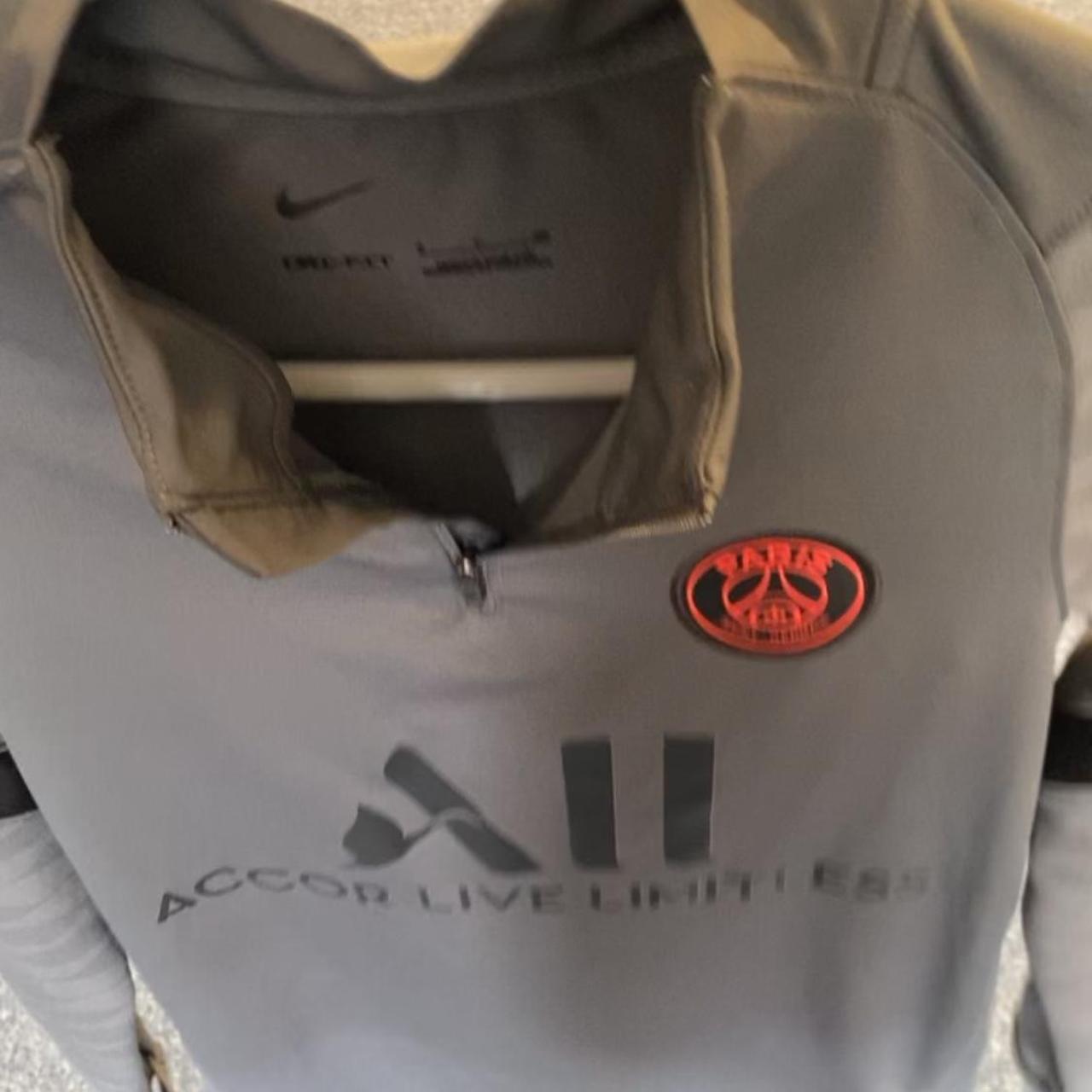 Nike grey PSG quarter zip / Sweatshirt Nike grey... - Depop