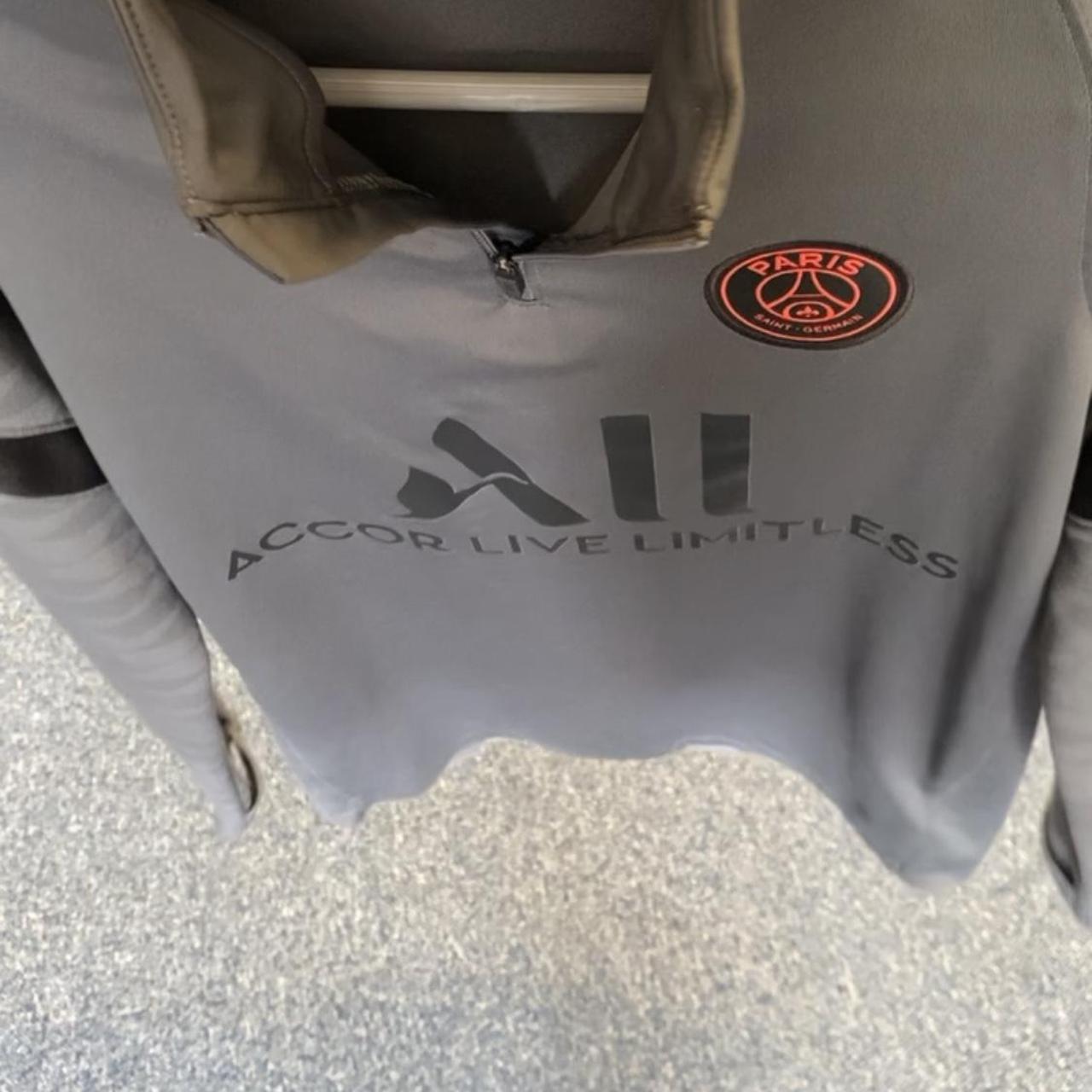 Nike grey PSG quarter zip / Sweatshirt Nike grey... - Depop