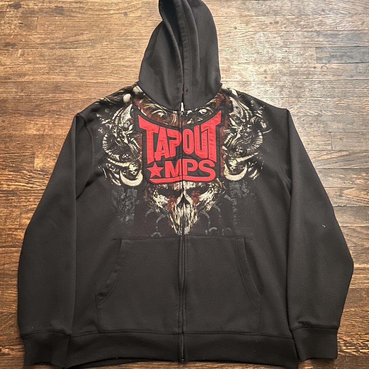 Tapout MPS black and red zip up hoodie #y2k #streetwear - Depop