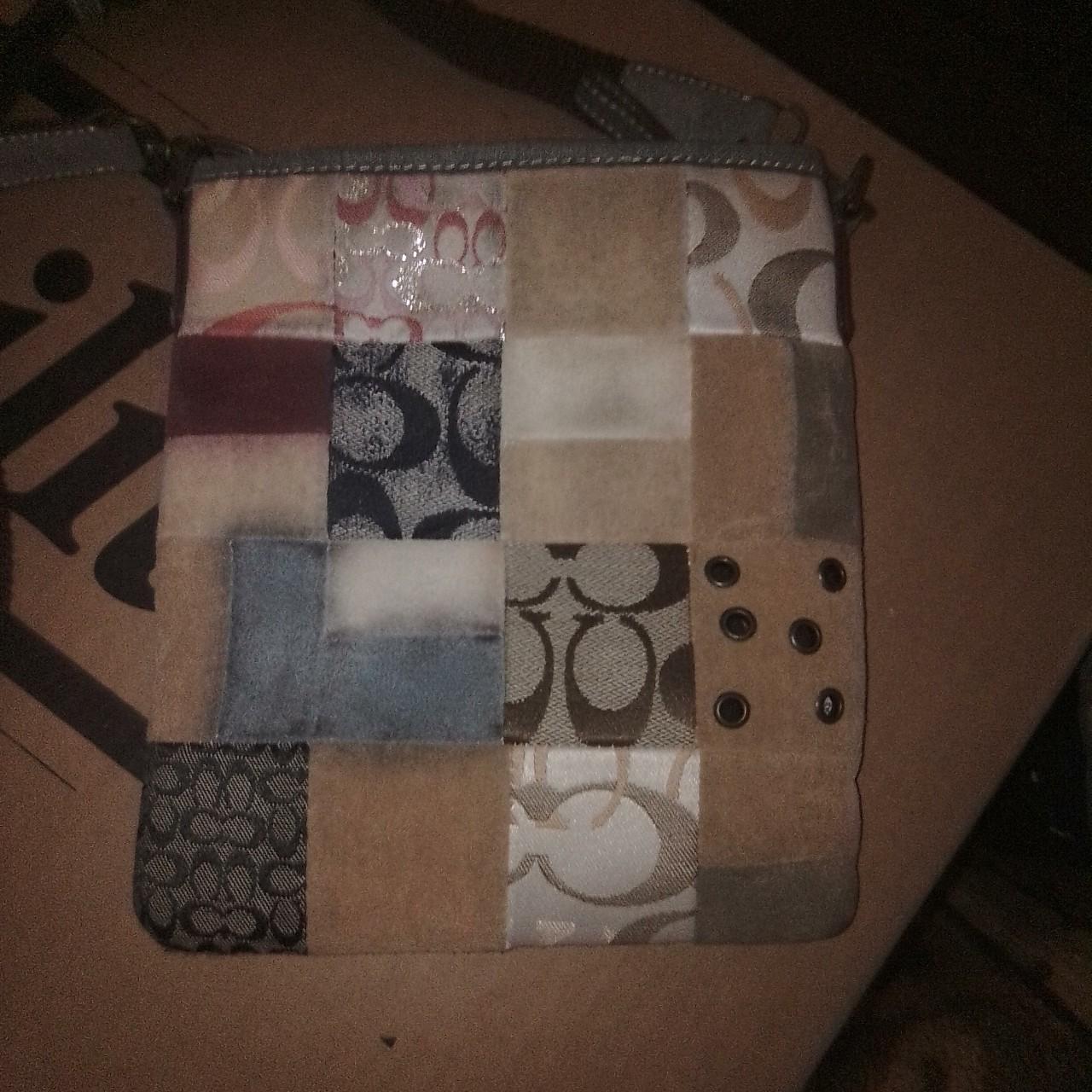 Vintage Coach crossbody patchwork design purse, Very... - Depop