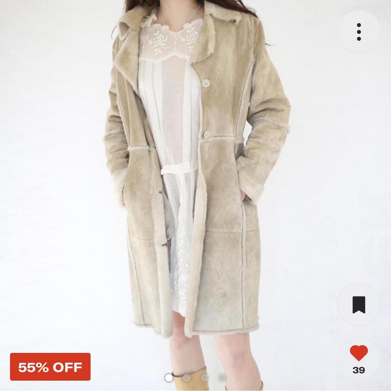 Vintage beige fur-lined coat! Not sure if this is... - Depop