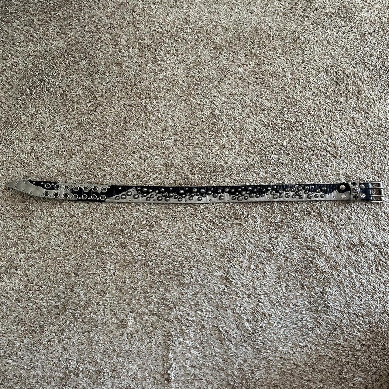 Kmrii White Python Cone Studded Belt Offer... - Depop