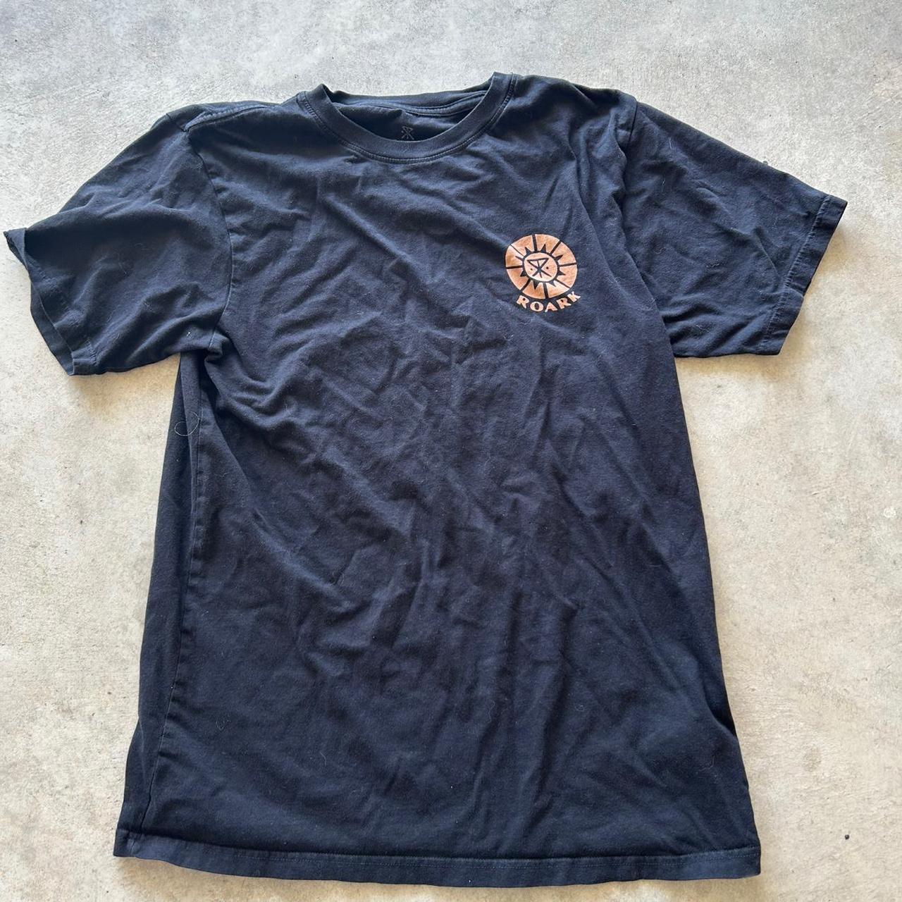 Black Roark t-shirt with brown logo #casualwear Size L | Depop