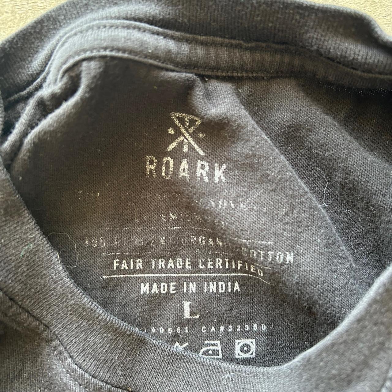 Black Roark t-shirt with brown logo #casualwear Size L | Depop