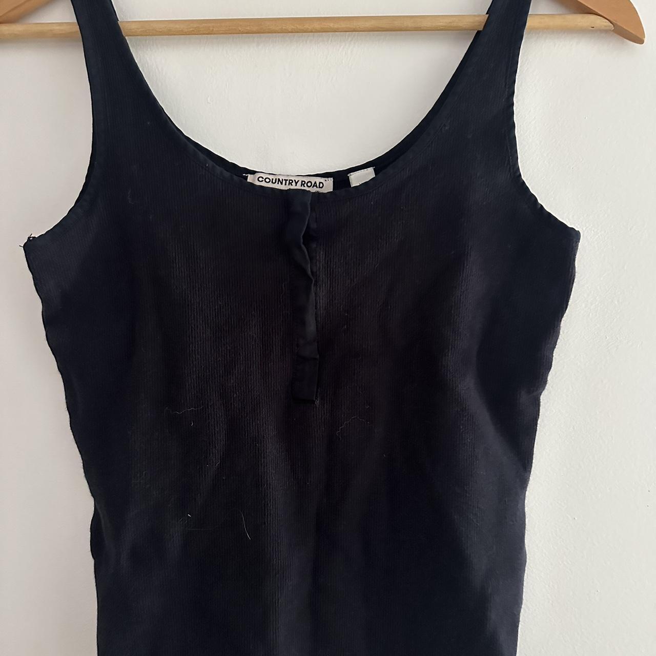 Country Road Ribbed Tank - Navy XXS Excellent... - Depop