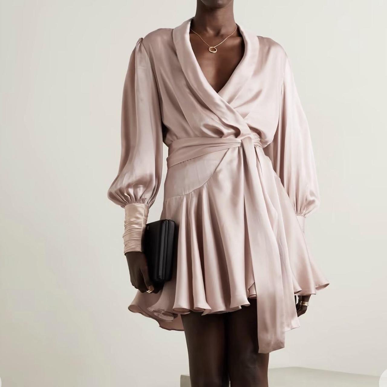 Zimmerman silk wrap dress - Depop
